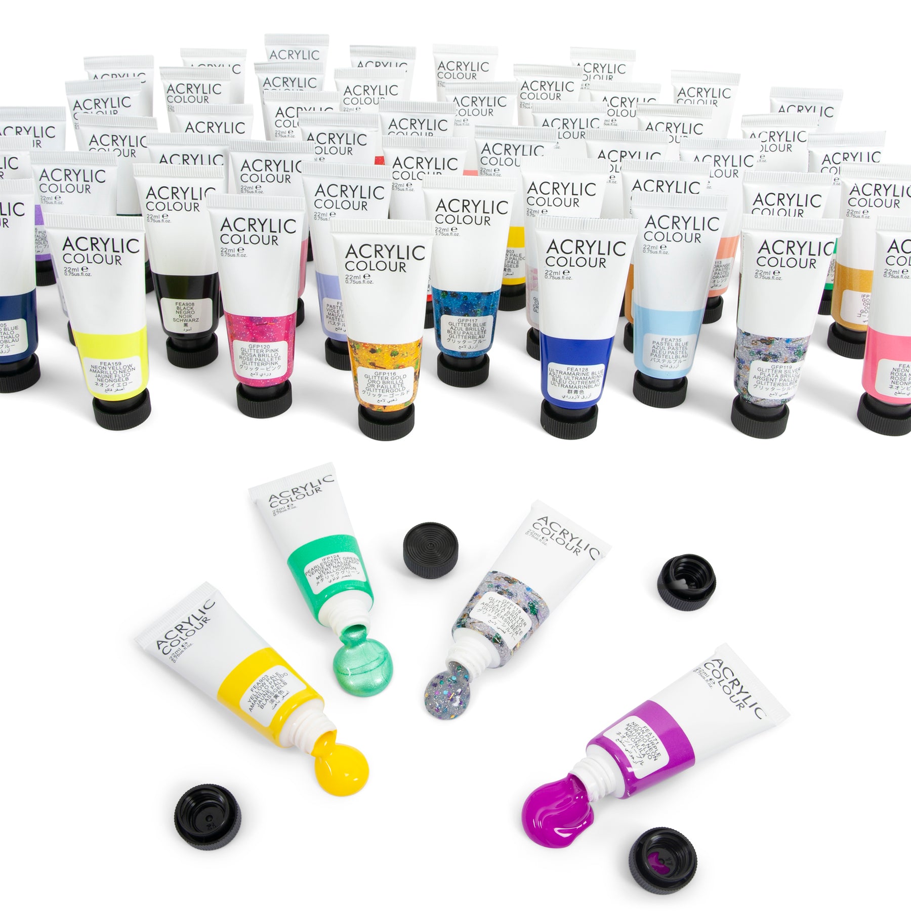 48 Acrylic Tube Set (22ml) – Artistik Art Materials