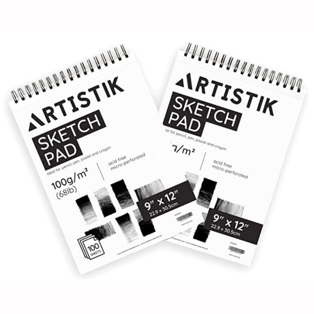 Sketch Pad 9" x 12" - 2 Pack – Artistik Art Materials